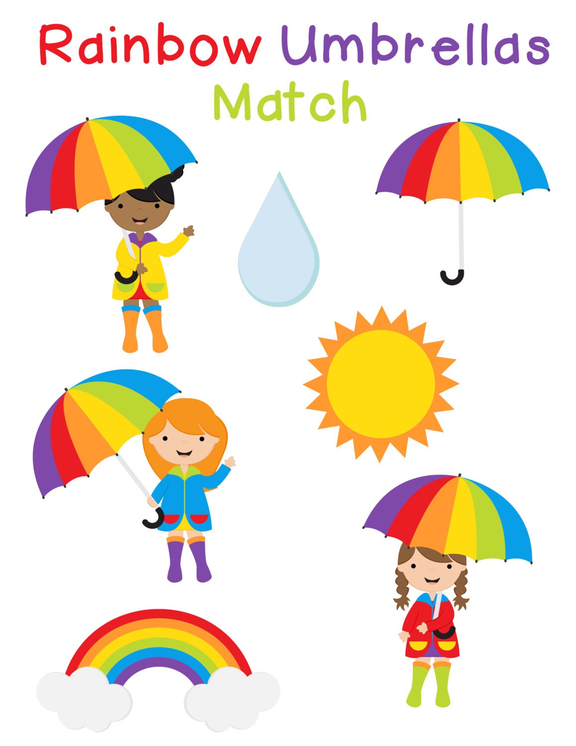 R for Rainbow Printable Preschool Pack U for Umbrella Curriculum ...