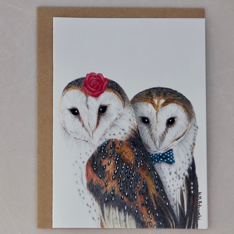 Owl Valentine Card - Etsy