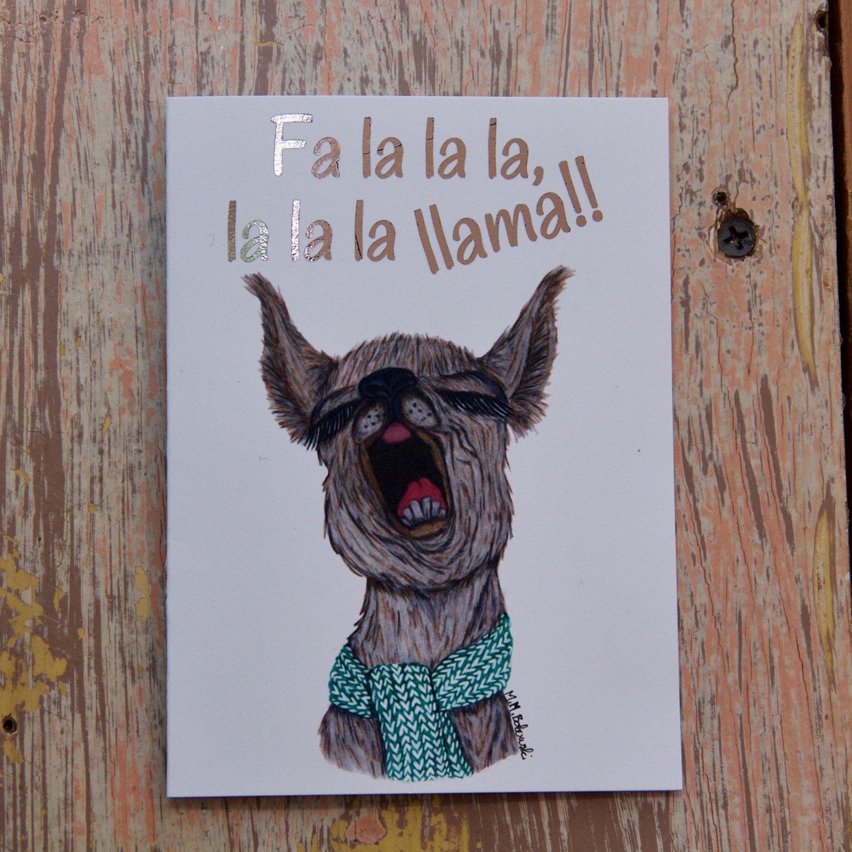 Greeting Card: Fa La La La Llama!! | Singing Llama | Christmas Llama ...