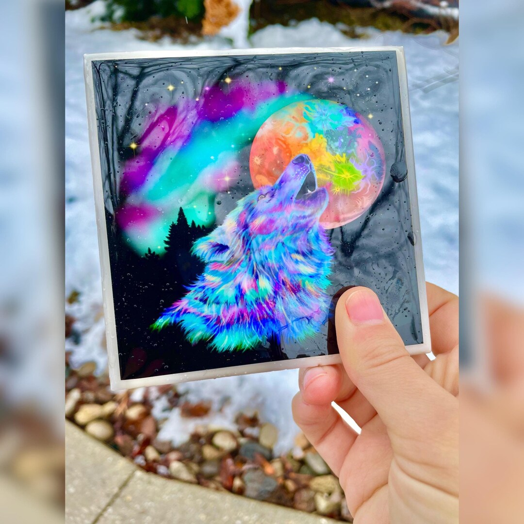 Howling Wolf Coaster Set de tres montañas rusas de resina - Etsy España