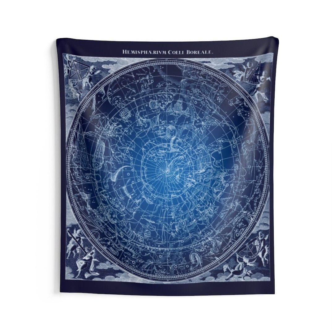 Star Map Tapestry, Constellations Astrology Stars Indoor Wall ...