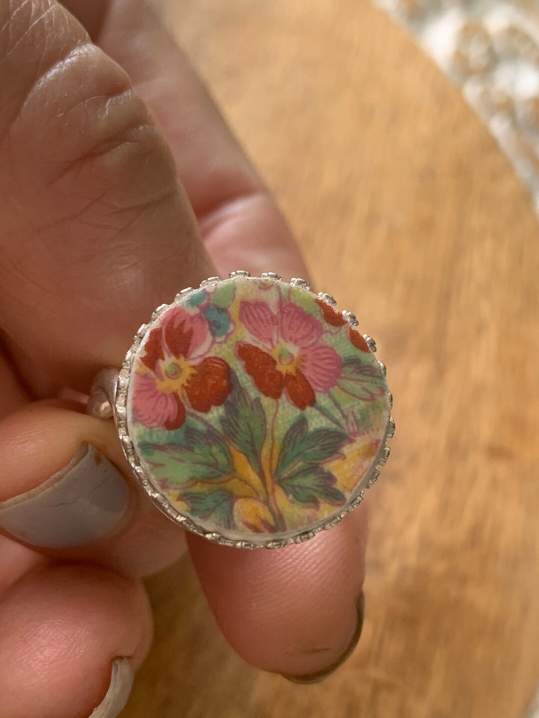 Ring Made From Vintage China - Etsy
