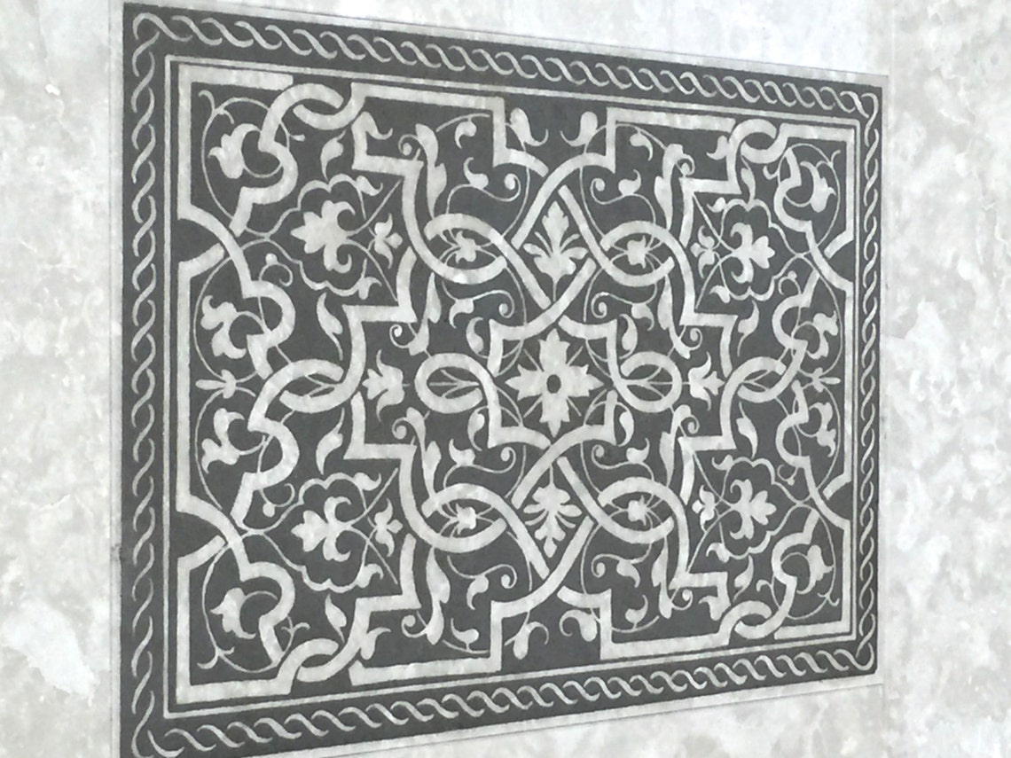 Decorative Etched Stone Mural 12 16 18 | Etsy