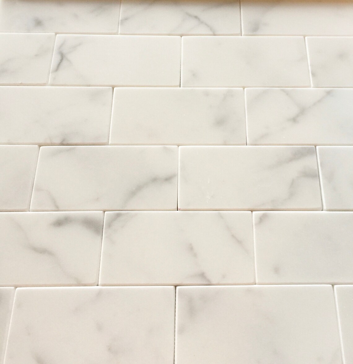 Calcutta Marble Subway Tiles and Field for Backsplash. Available in ...