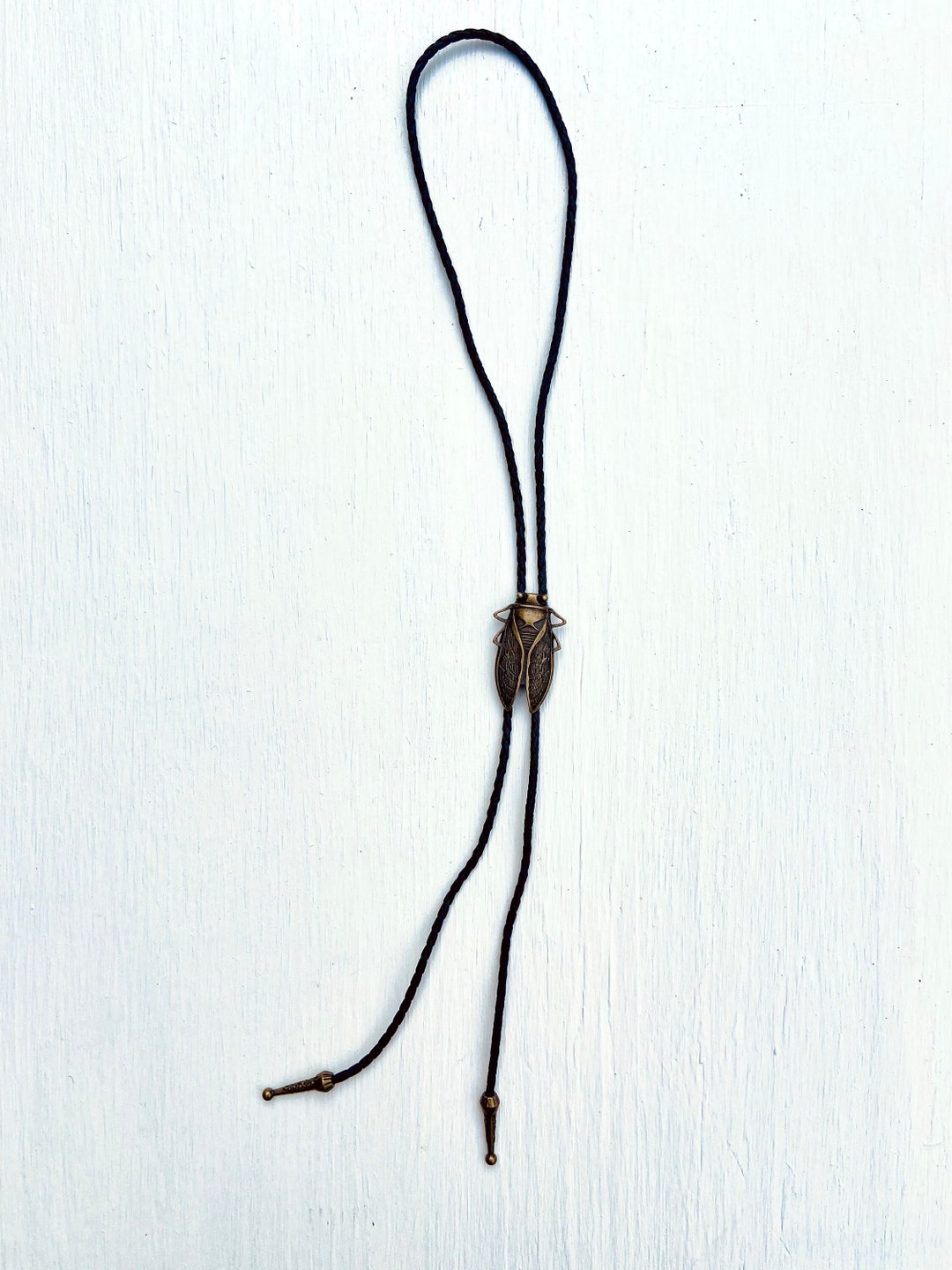 The Cicada Bolo: Bronzed Cicada Locust Pendant Western Cowboy Boho Bolo ...