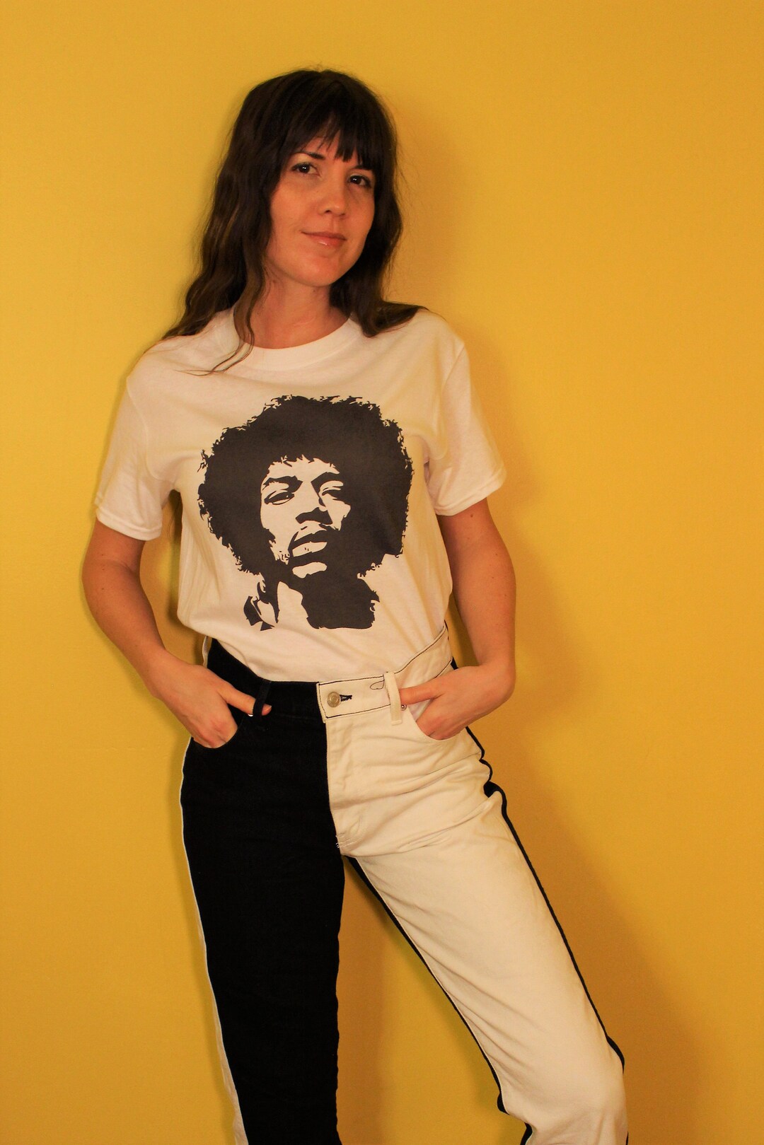 The Voodoo Child Custom Tee: Jimi Hendrix Unisex White Black - Etsy Canada