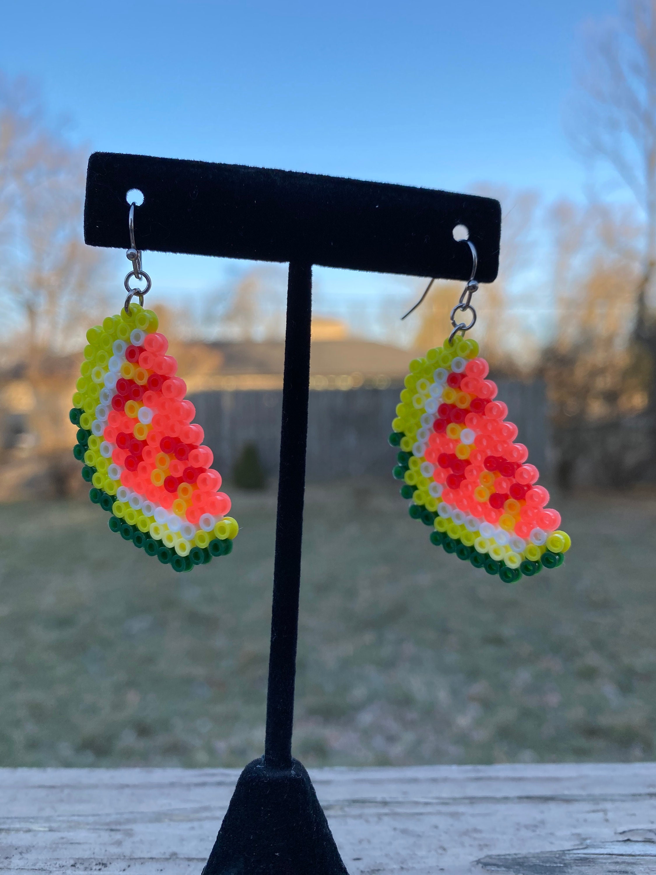 Minecraft Inspired Pixel Art Earrings | Etsy