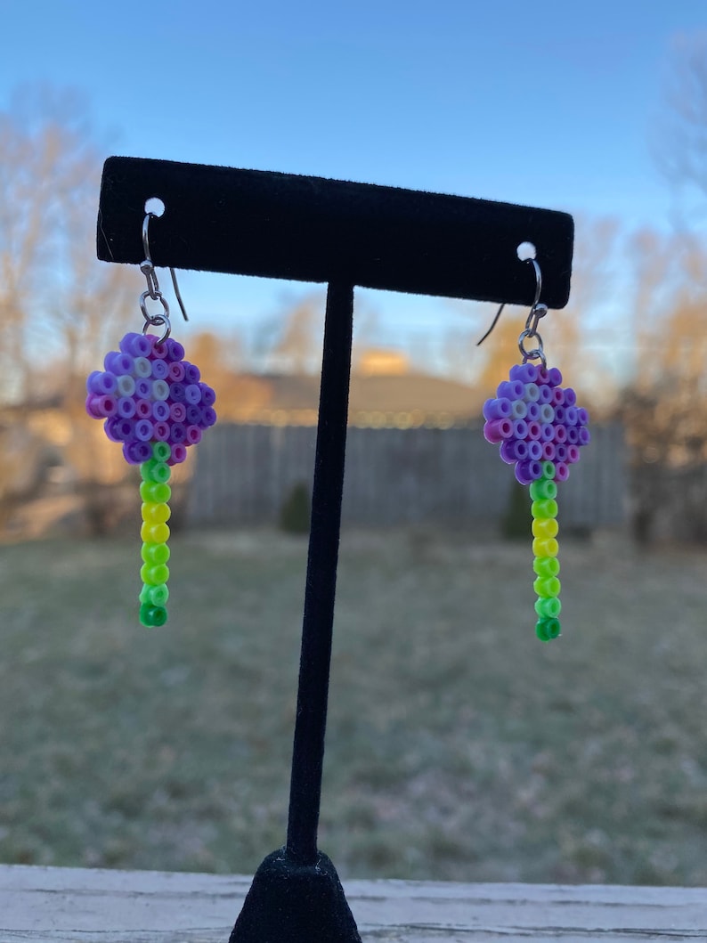 Minecraft Inspired Pixel Art Earrings - Etsy