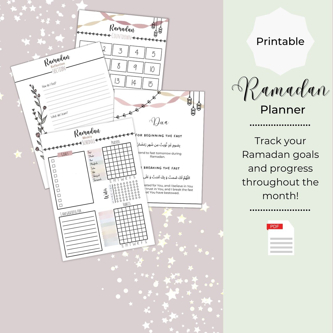 Printable Ramadan Planner Ramadan Journal Bundle Goodnotes PDF Bullet ...