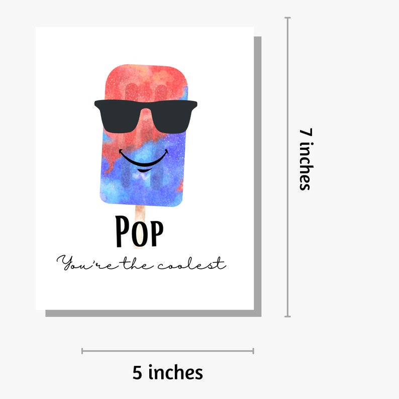 Pop, You're the Coolest Father's Day Card Father's Day Pop Cool Dad ...
