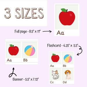 RETRO PASTEL Alphabet Posters, Alphabet Flashcards, Alphabet Chart ...