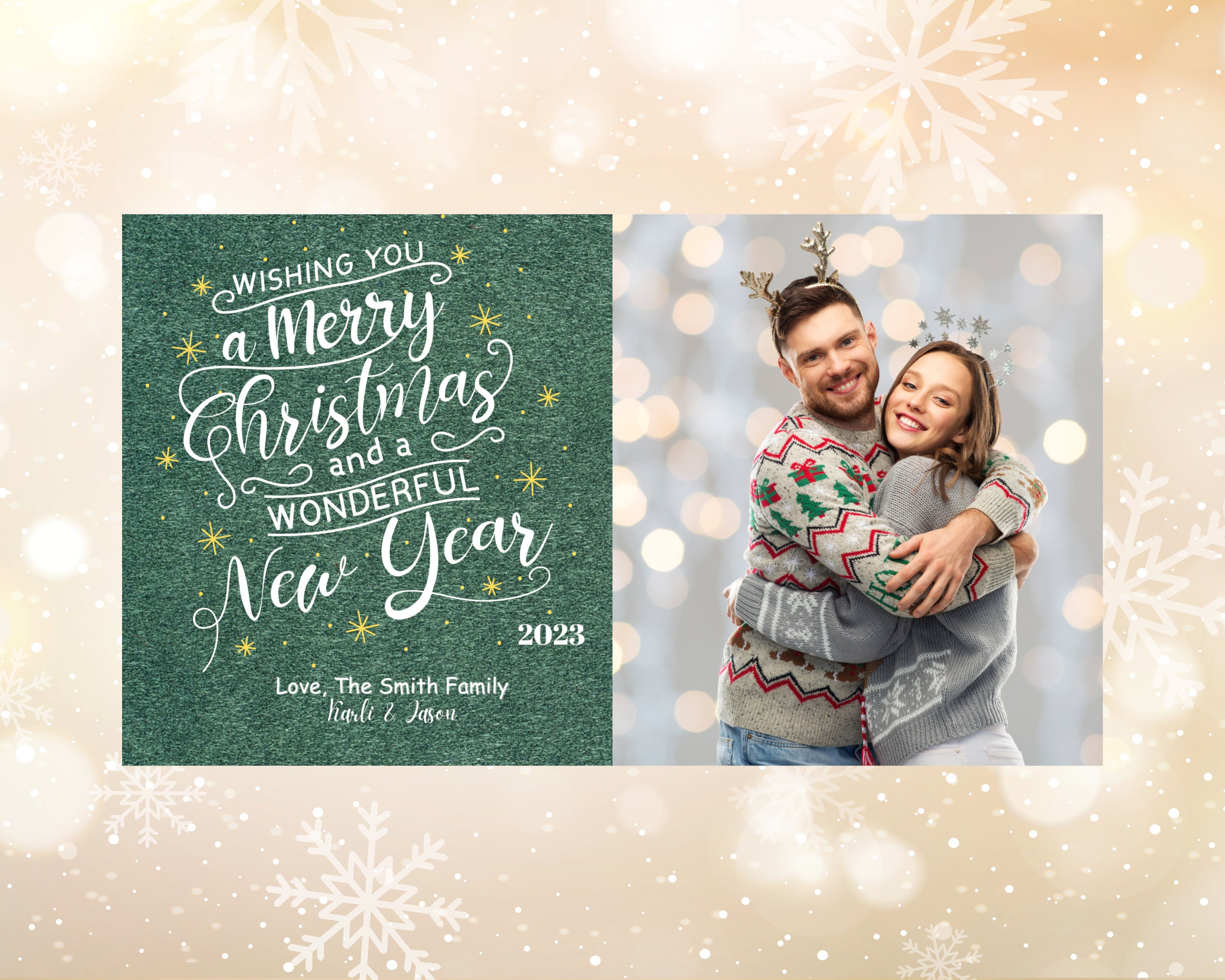 Christmas & New Year Card - Etsy