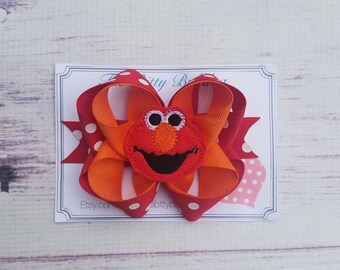 Elmo hair bow | Etsy