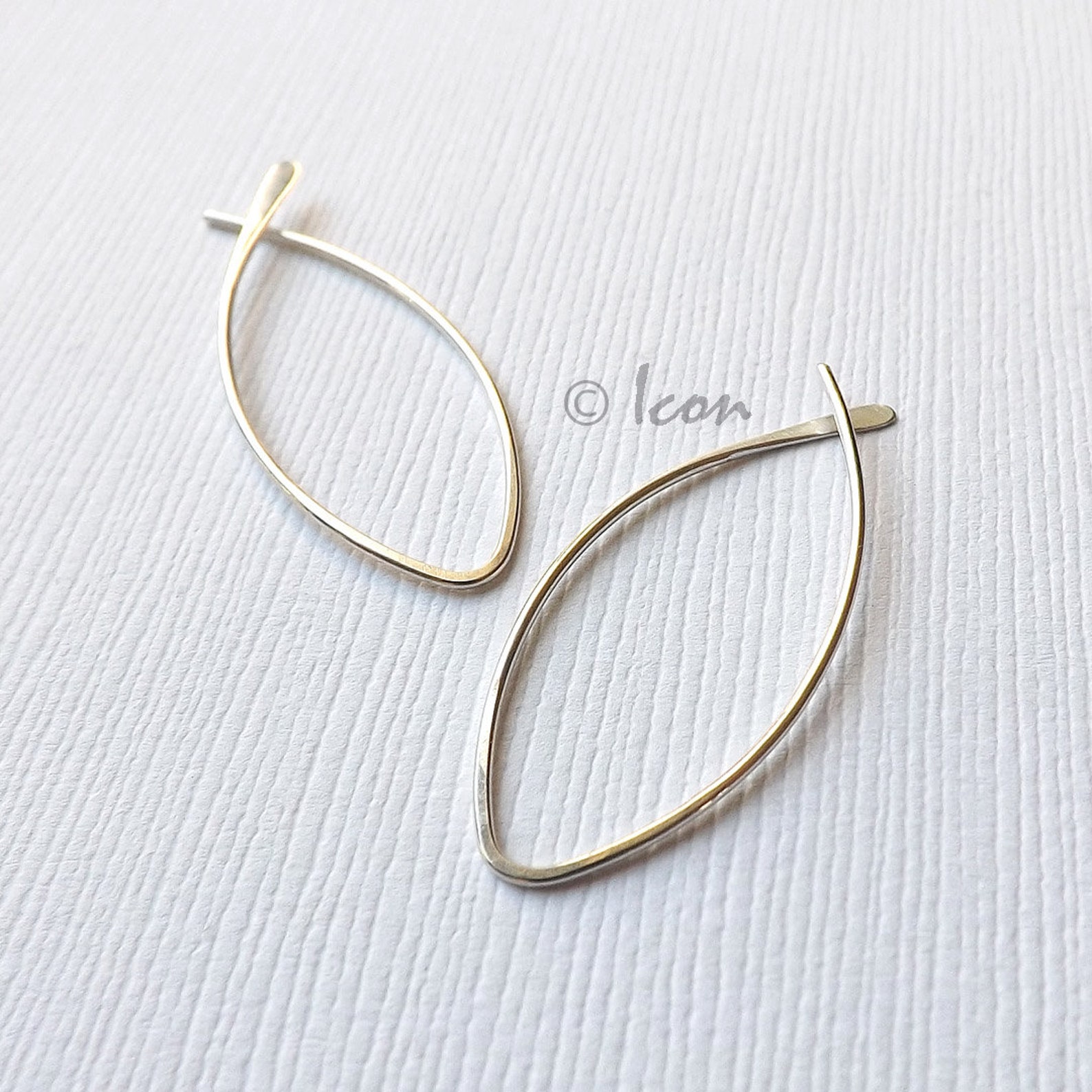 Silver Hoop Earrings Threader Hoops Open Hoop Earrings - Etsy