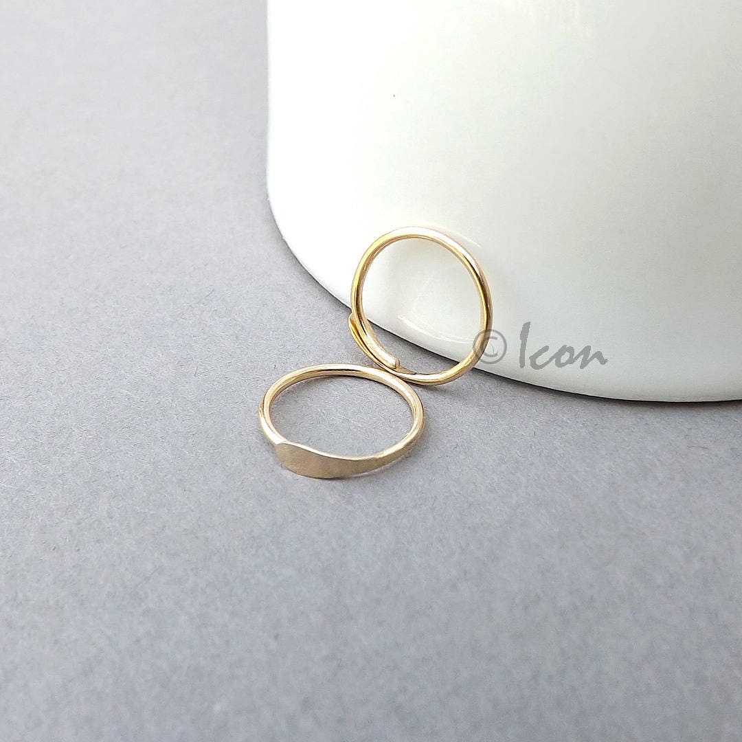 Hoop Earrings Gold Sleeper Hoop 14k Gold Filled Hoops Open - Etsy