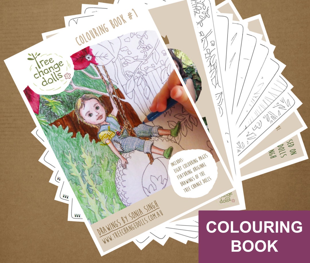 Tree Change Dolls® Colouring Book, Original Drawings by Sonia Singh - Etsy