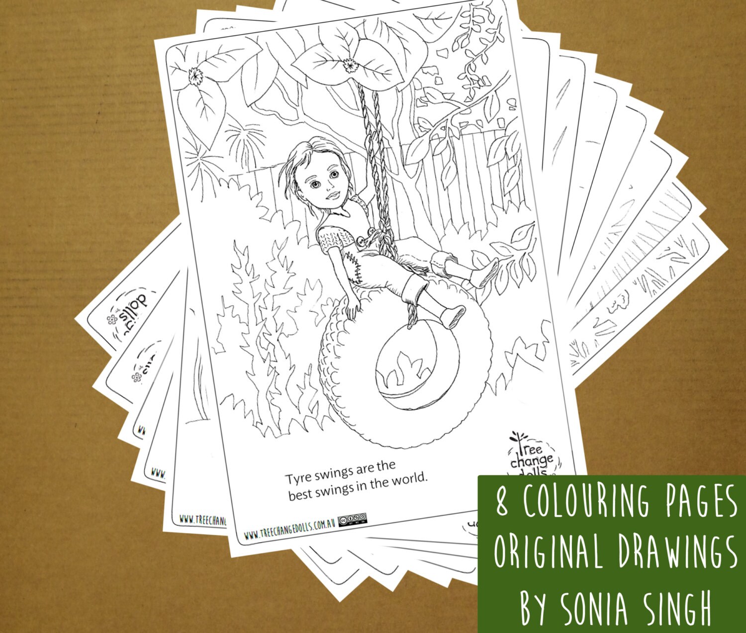 Tree Change Dolls® Colouring Book, Original Drawings by Sonia Singh - Etsy