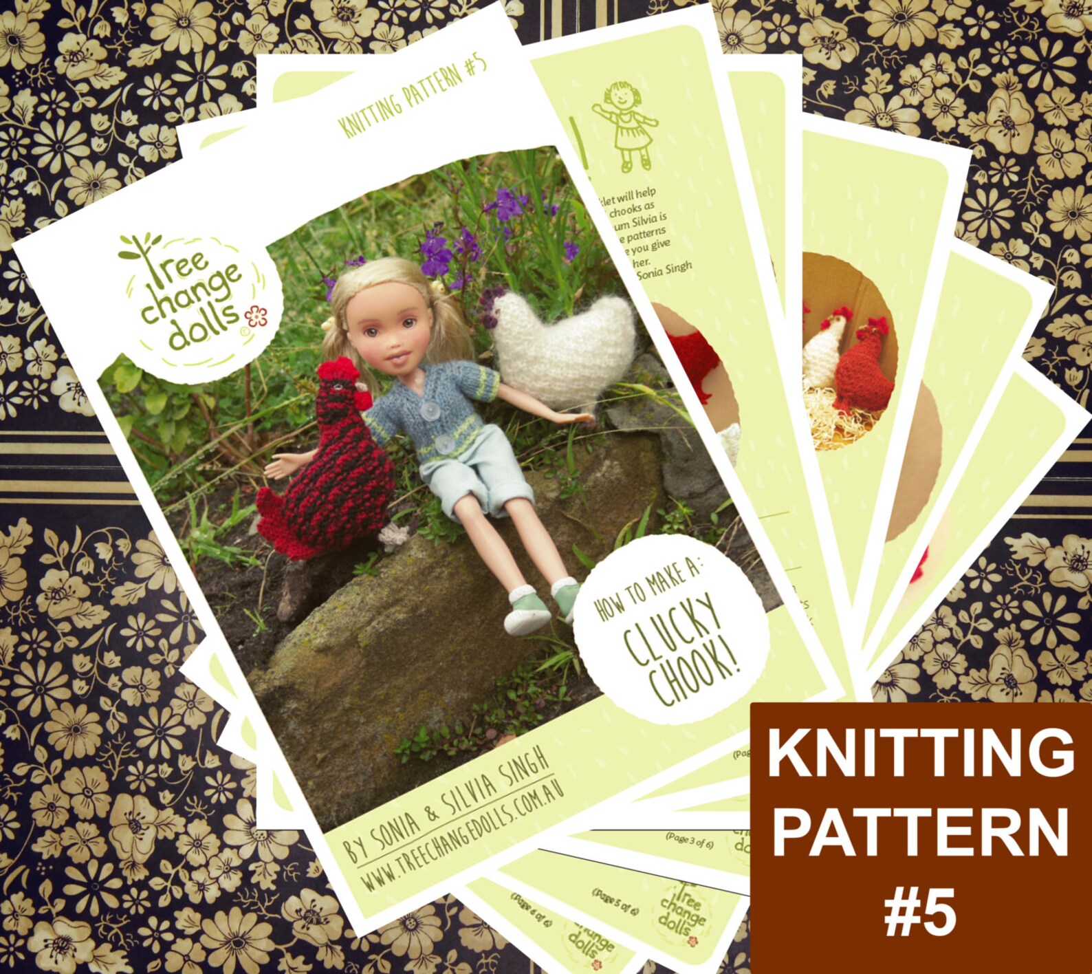 Tree Change Dolls® Knitting Pattern 5 Clucky Chook by Sonia | Etsy
