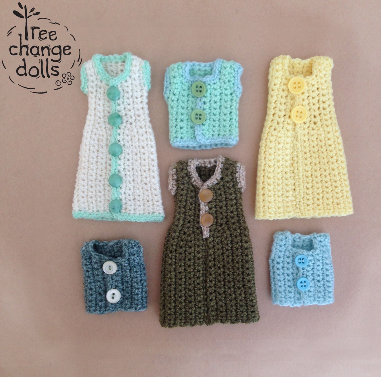 Tree Change Dolls® Crochet Pattern 1 Button up Top & Dress - Etsy