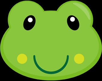 Ribbit Ribbit Frog Face Fabric Green - Etsy