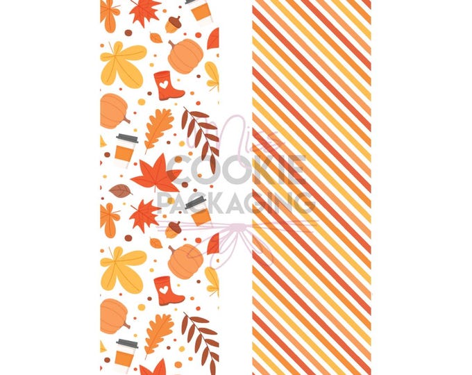 Greaseproof Backer Warm Fall Pattern Strips (10 per Pack) - Etsy