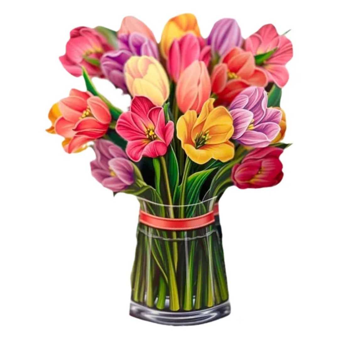 Tulip Pop up Card - Etsy