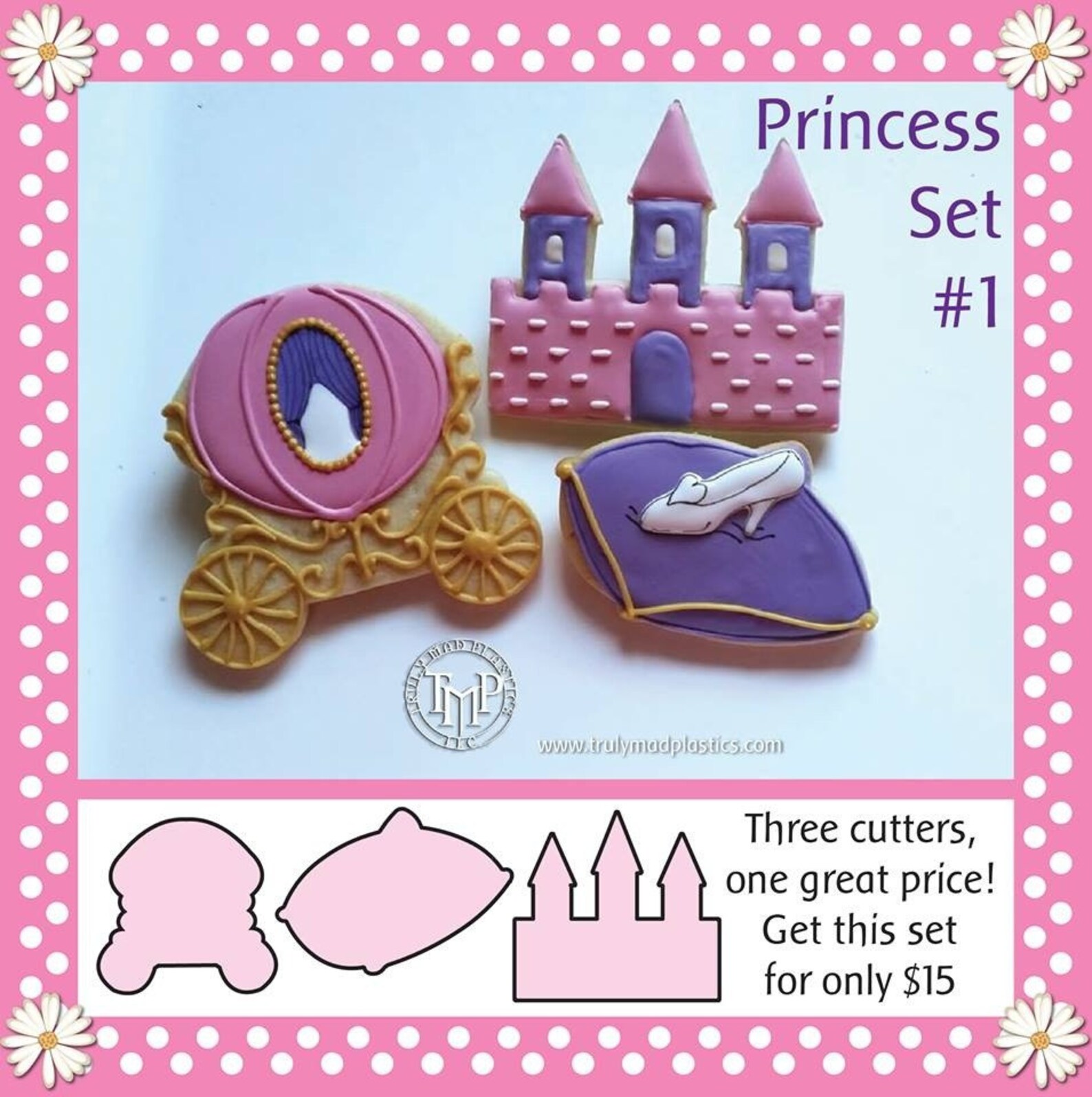 Cookie Cutters Princess Set Castle Pillow Carriage 3d Etsy