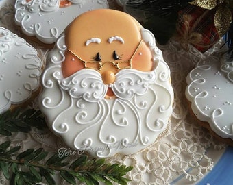 DIY Kit or Painted Santa Ornament, Christmas Ornament, Christmas Gift ...