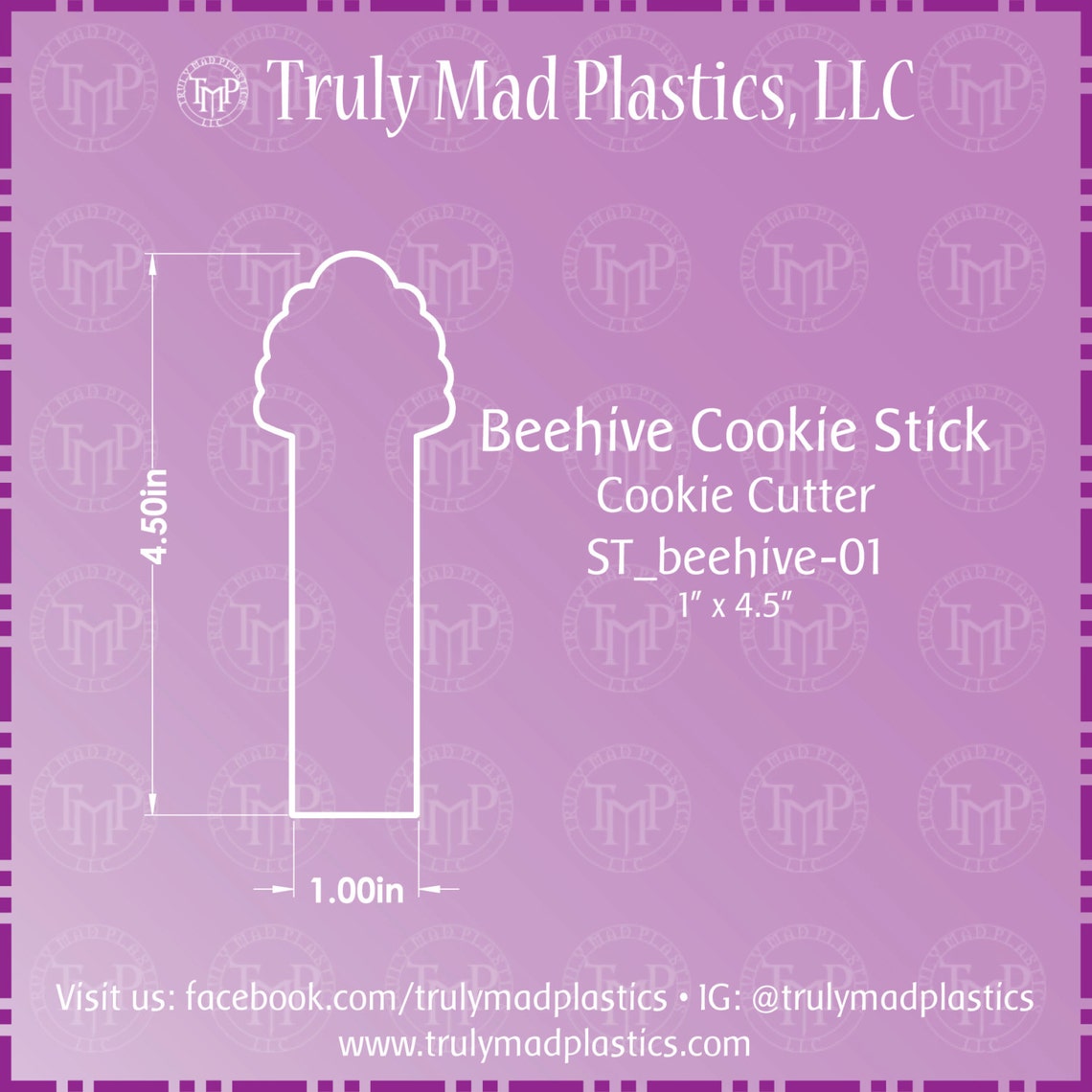 Beehive Cookie Stick 3D Printed Cookie Cutter - Etsy