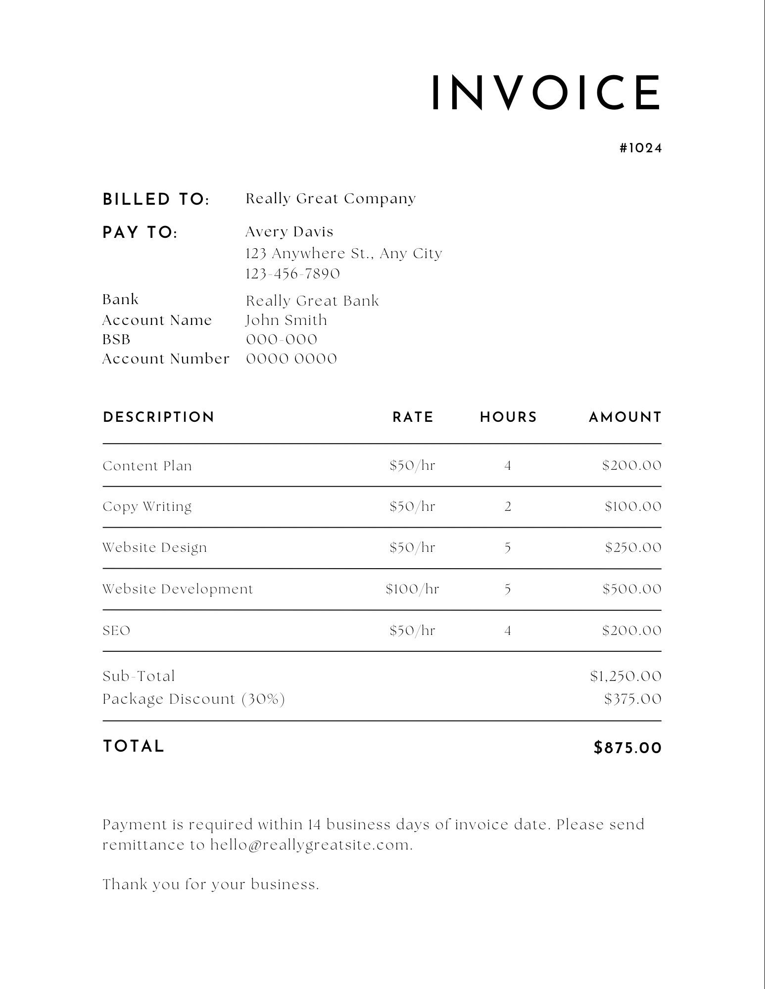 Invoice - Etsy