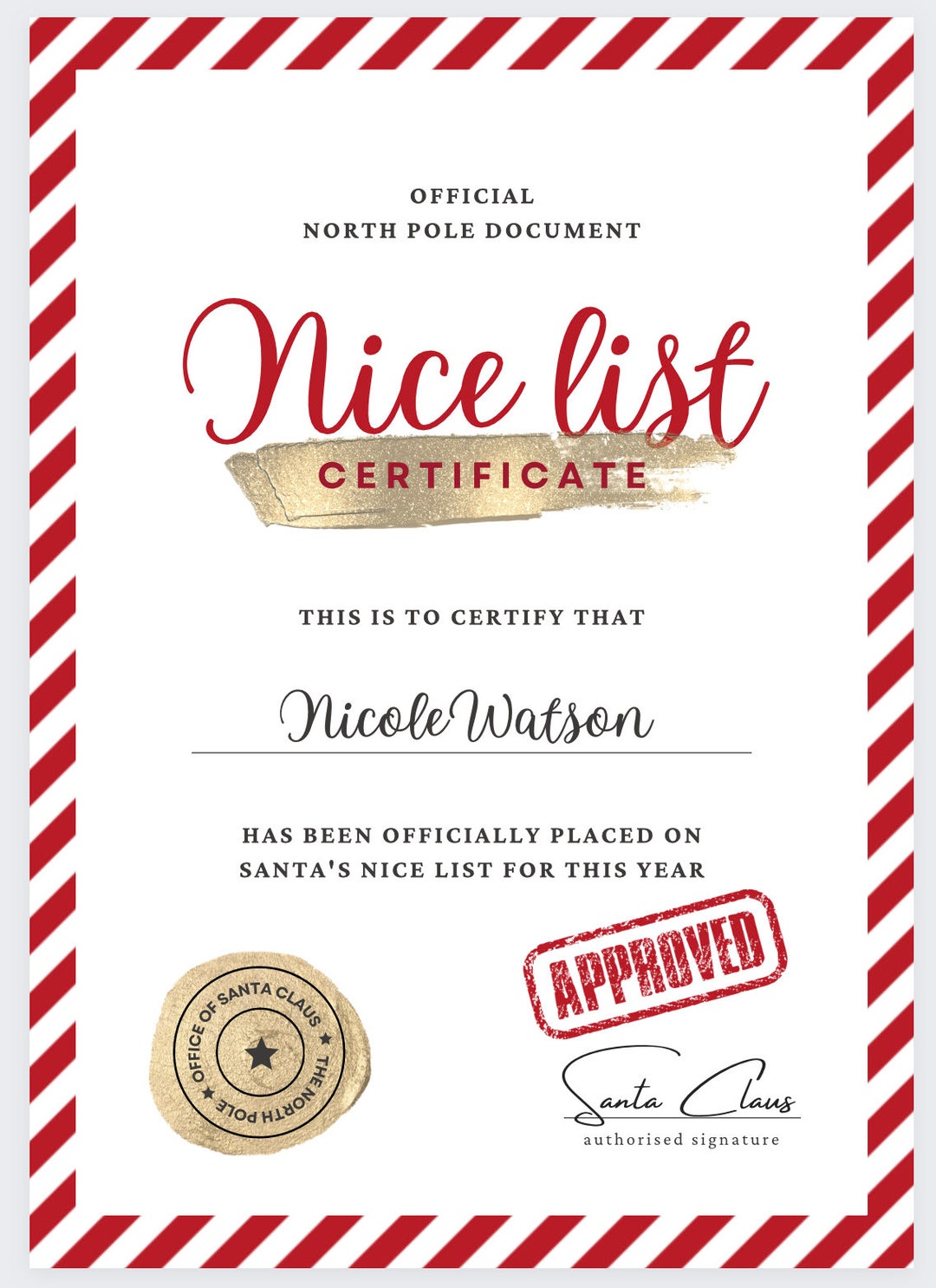 Santas Nice List - Etsy