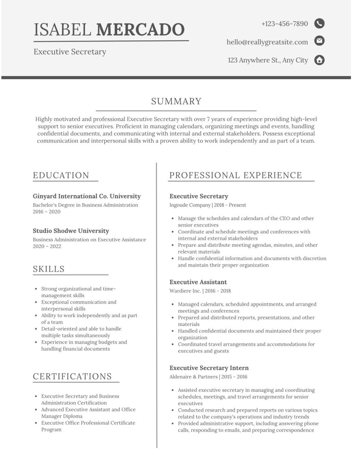 Resume Template - Etsy