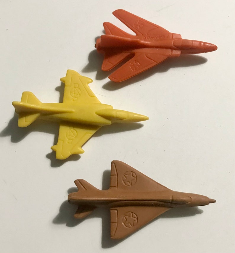 Vtg 1970s Matchbox Lesney Jet Airplane Erasers Mig Orange Tornado ...