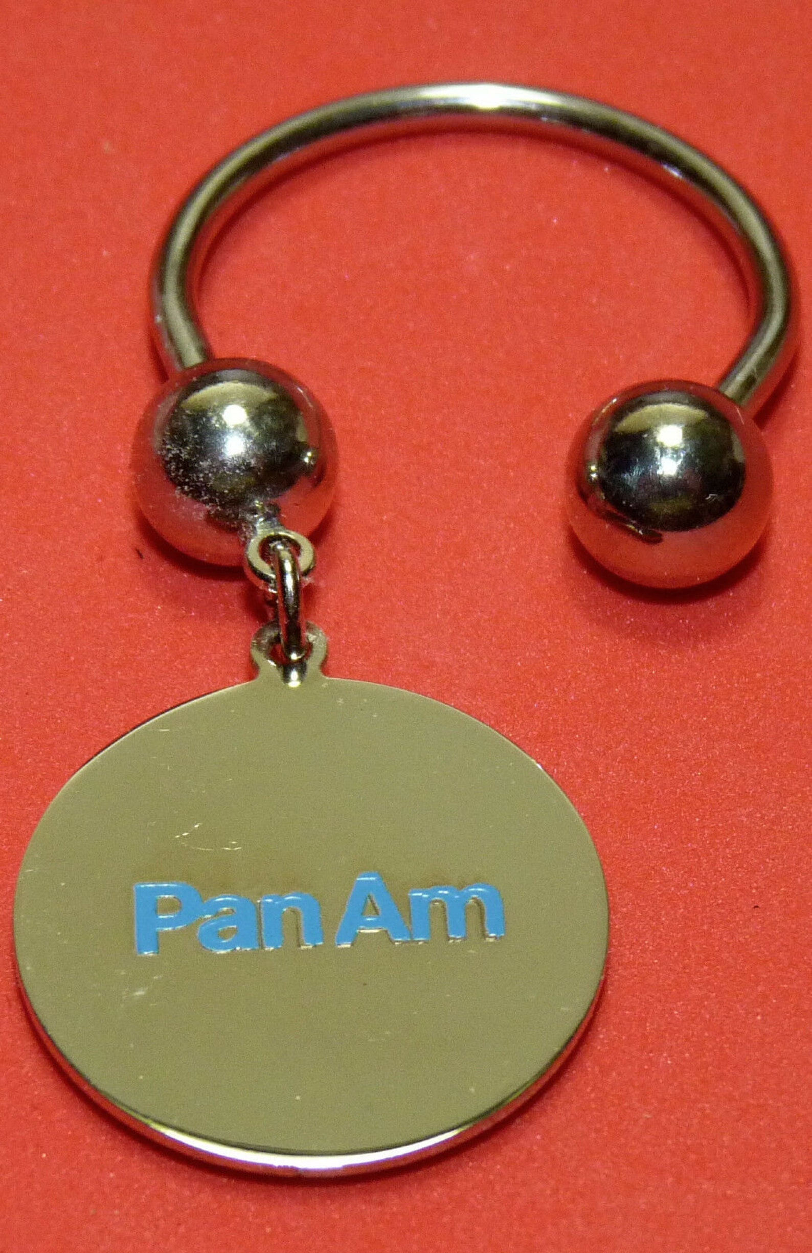 Vintage PAN AM AIRLINES 1950's Captain Pilot Keychain Key Ring New Old ...