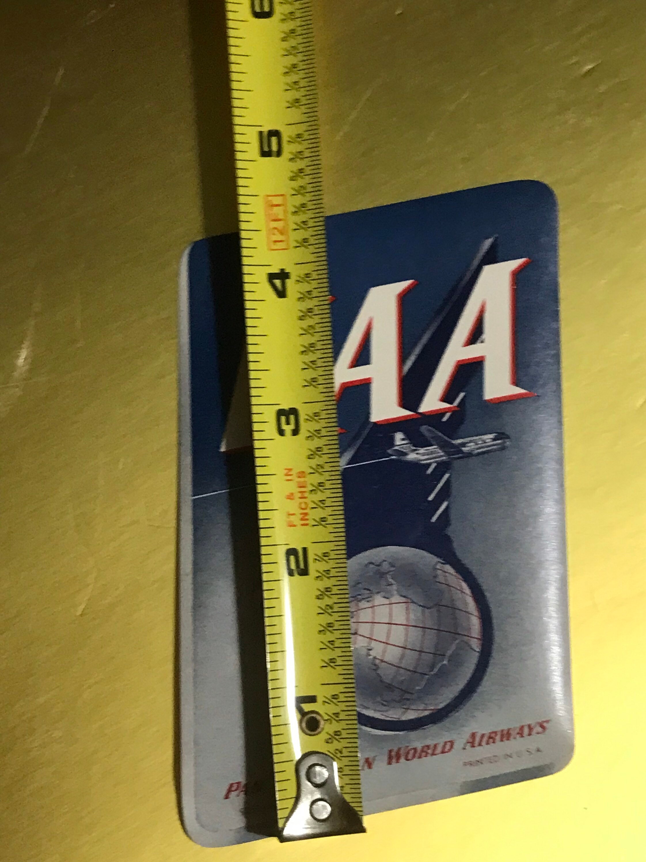 Vintage Pan Am Airlines PAA Pan American World Airways Luggage Tag ...