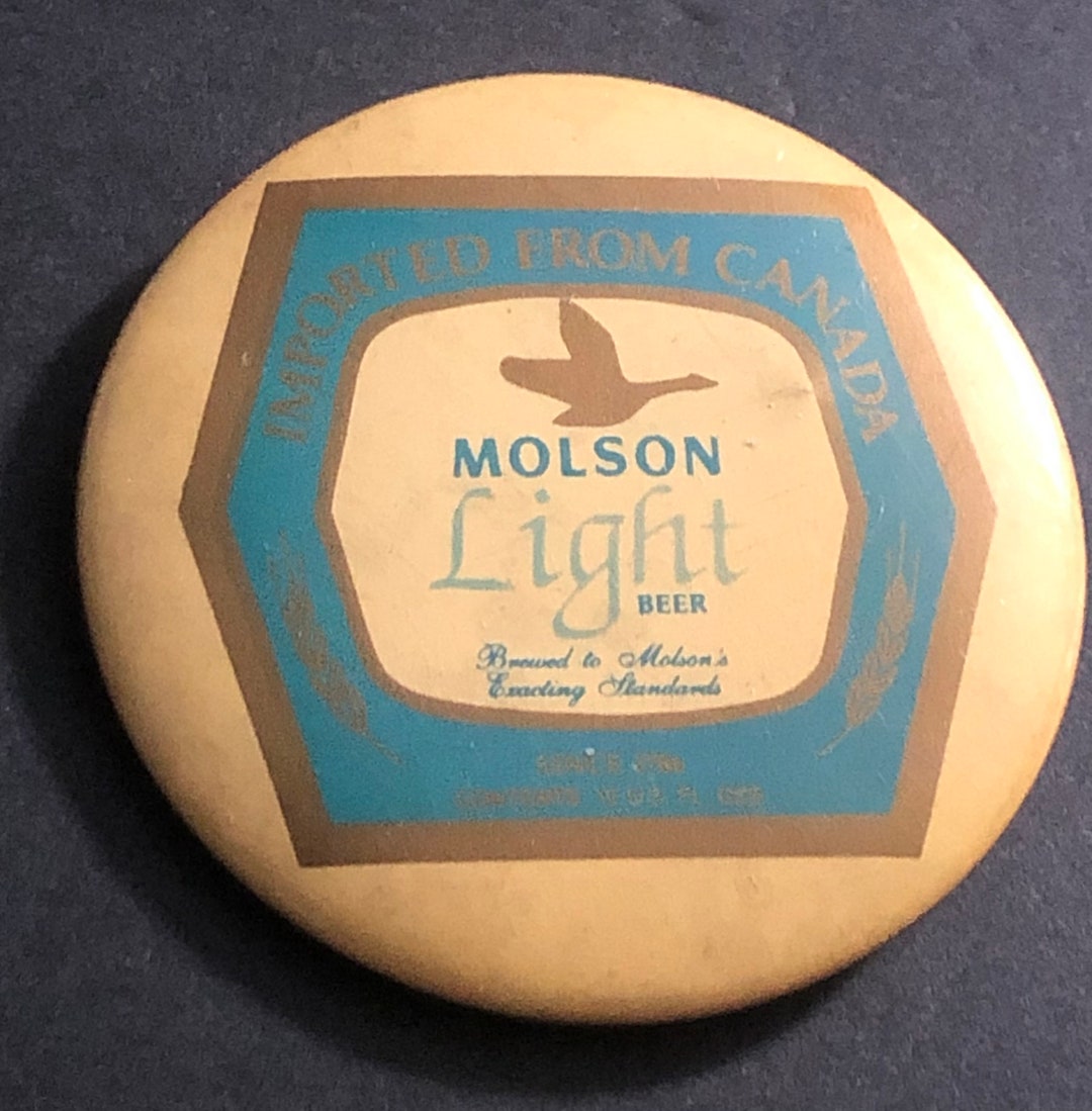 Vintage Pin Button Molson Light Beer Canadian - Etsy