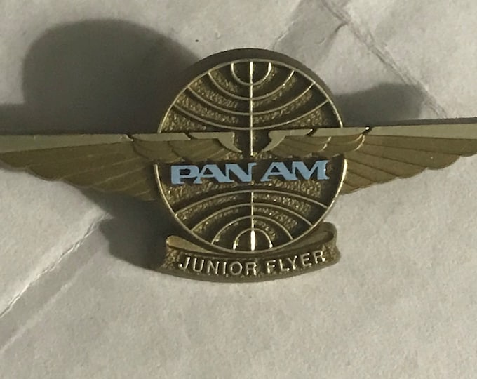 Vintage Pan Am Airlines Logo Plastic Junior Flyer Wings Kiddie Pin - Etsy