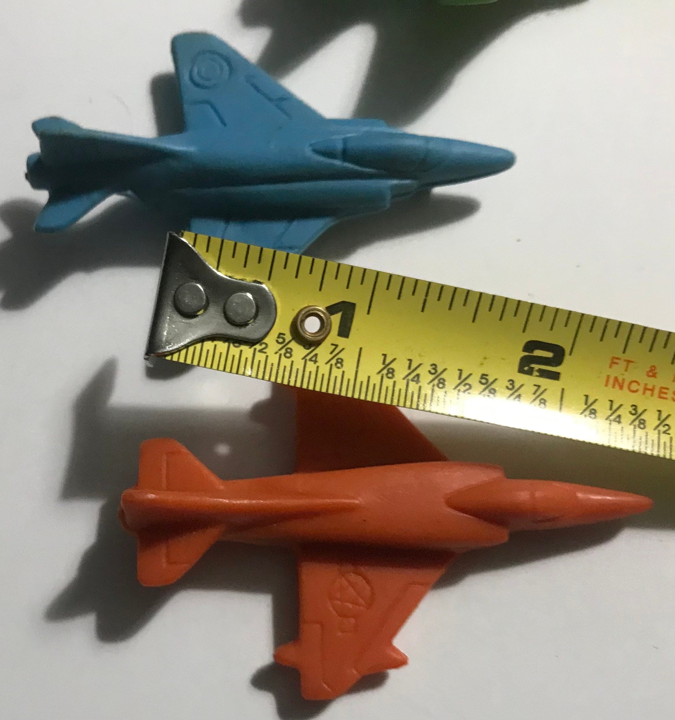 Vtg 70s Matchbox Lesney Jet Airplane Erasers Orange Skyhawk Mirage Blue ...