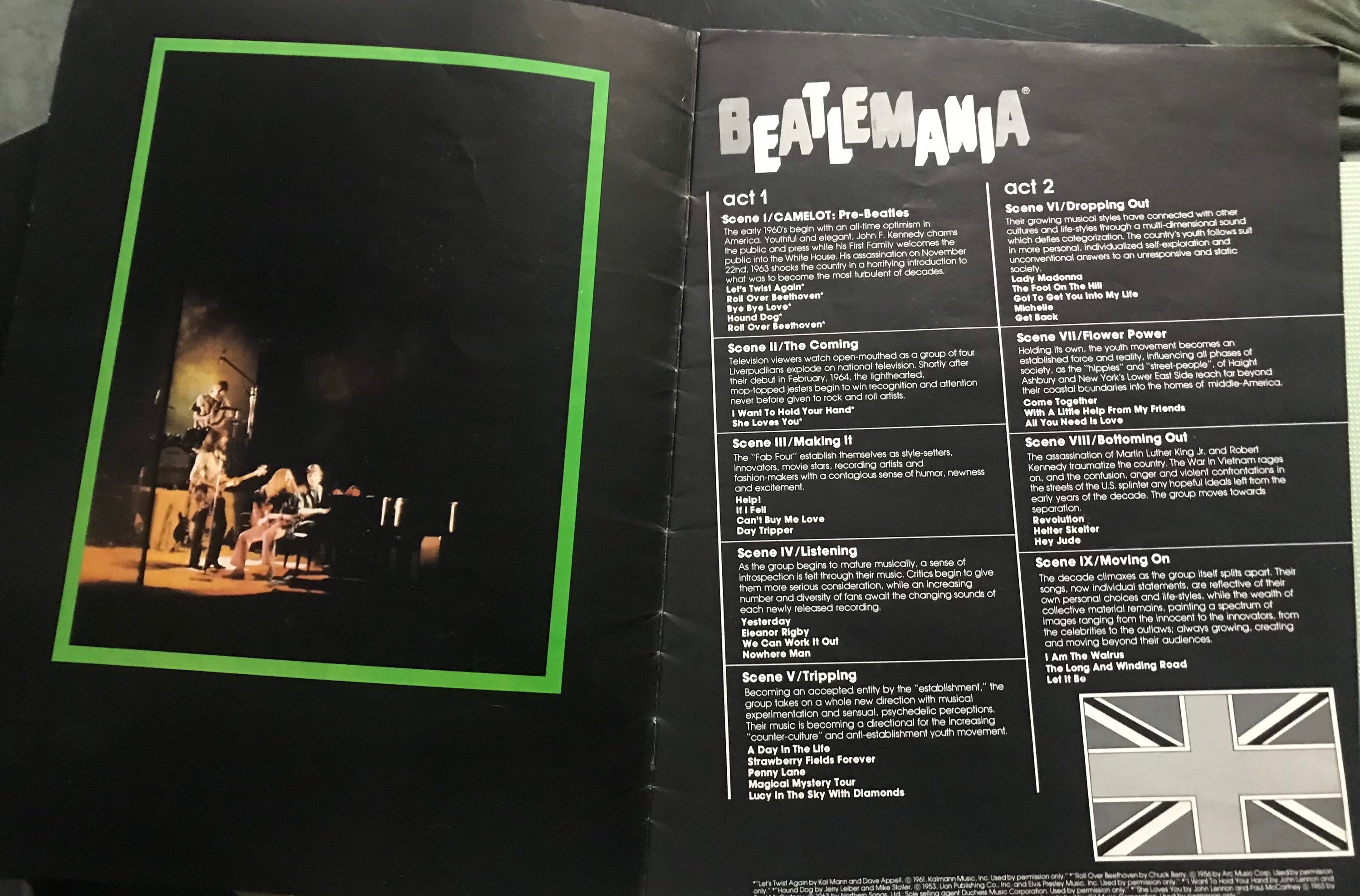 Vintage Beatlemania Broadway Show Souvenir Program 1970s the Beatles - Etsy