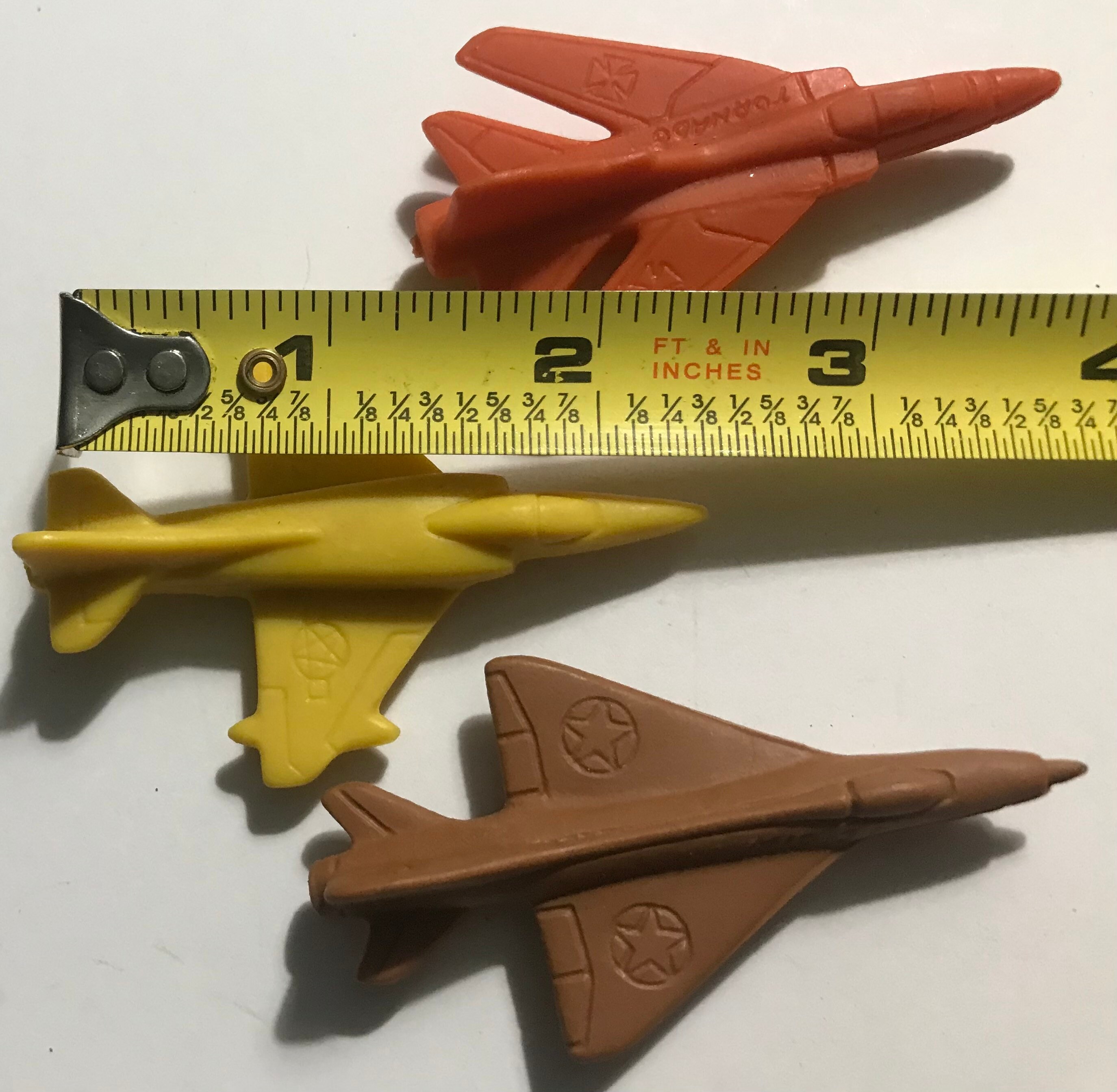Vtg 1970s Matchbox Lesney Jet Airplane Erasers Mig Orange Tornado ...