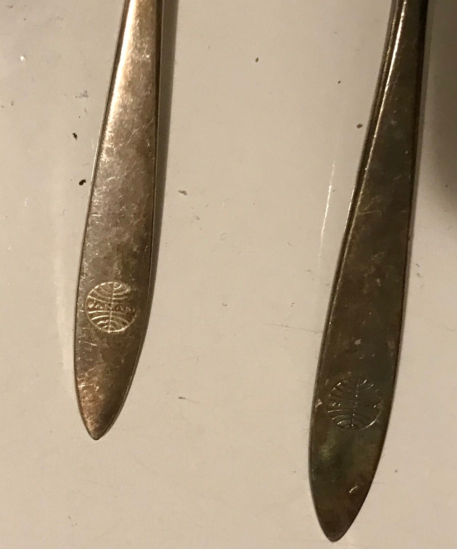 Vintage Pan Am Airlines in Flight Airplane Silverplate Silverware Fork ...