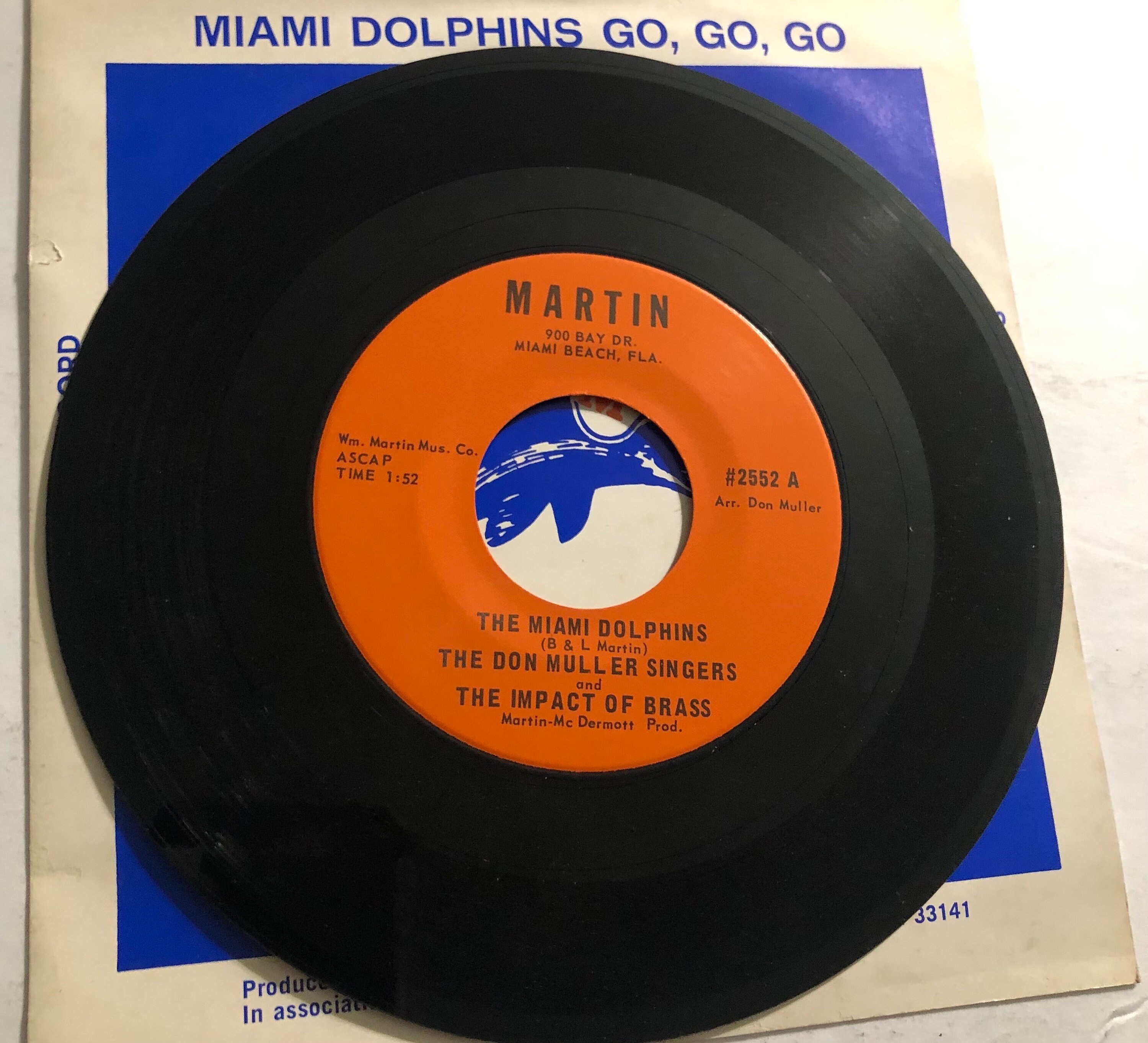 Vintage NFL 1972 Miami Dolphins GO Go Go 45rpm Souvenir Record - Etsy