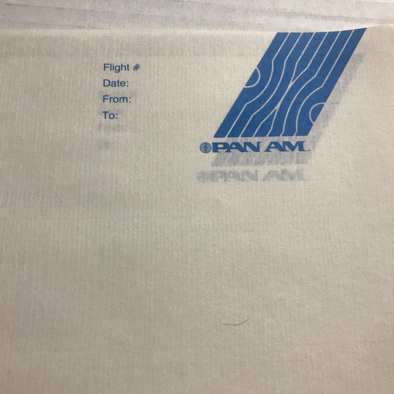 2 Sets Vtg Pan Am Airlines PAA In-flight Air Letter Paper & Envelope ...
