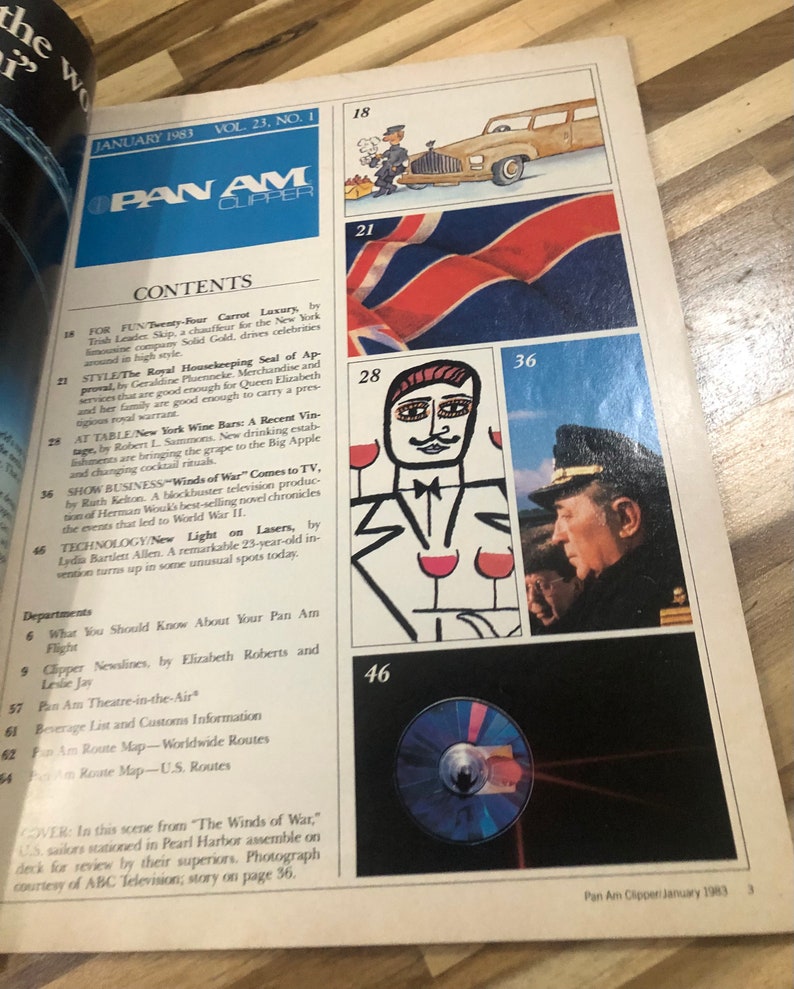 Vintage PAN AM CLIPPER Airlines Passenger In-flight January 1983 ...