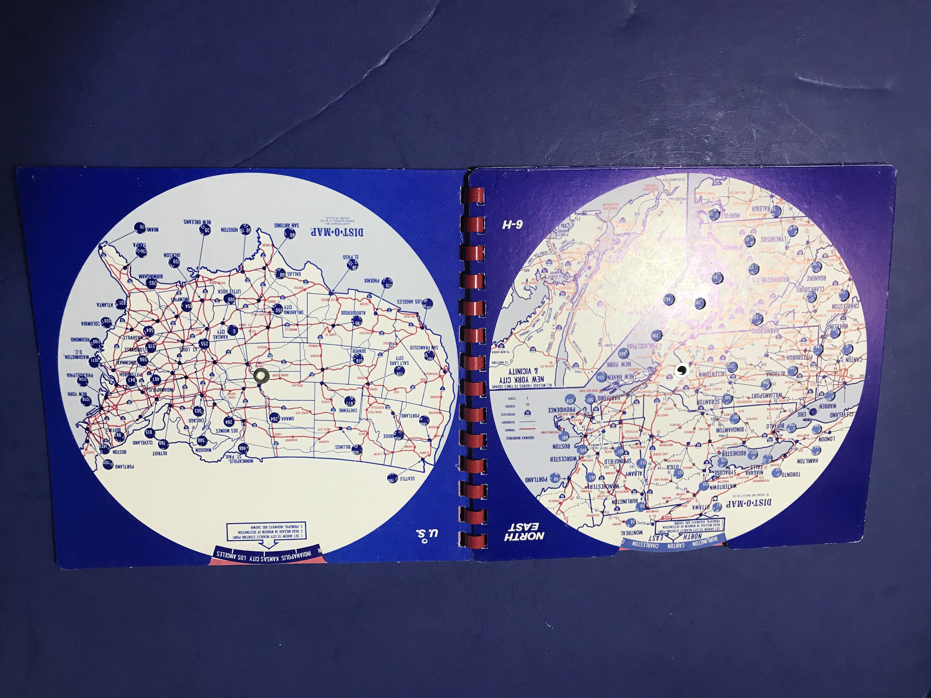 Vintage Pan Am CARGO Airlines Dist-o-map Scarce United States Map ...