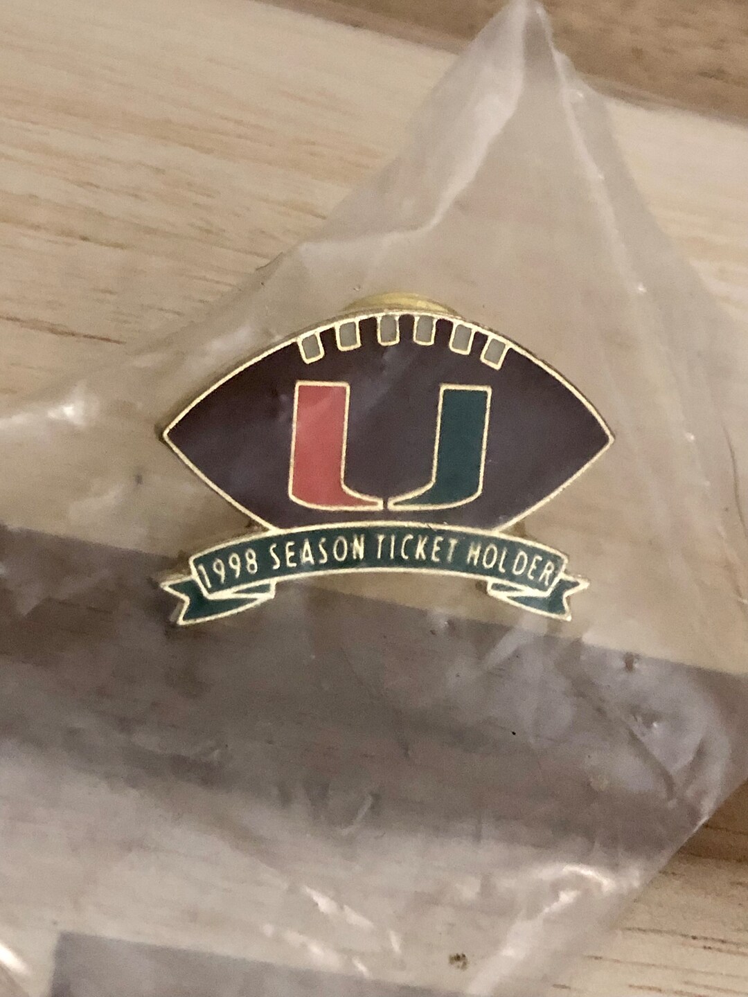 Vintage 1998 University of Miami UM Football Season Ticket Holder Tie ...
