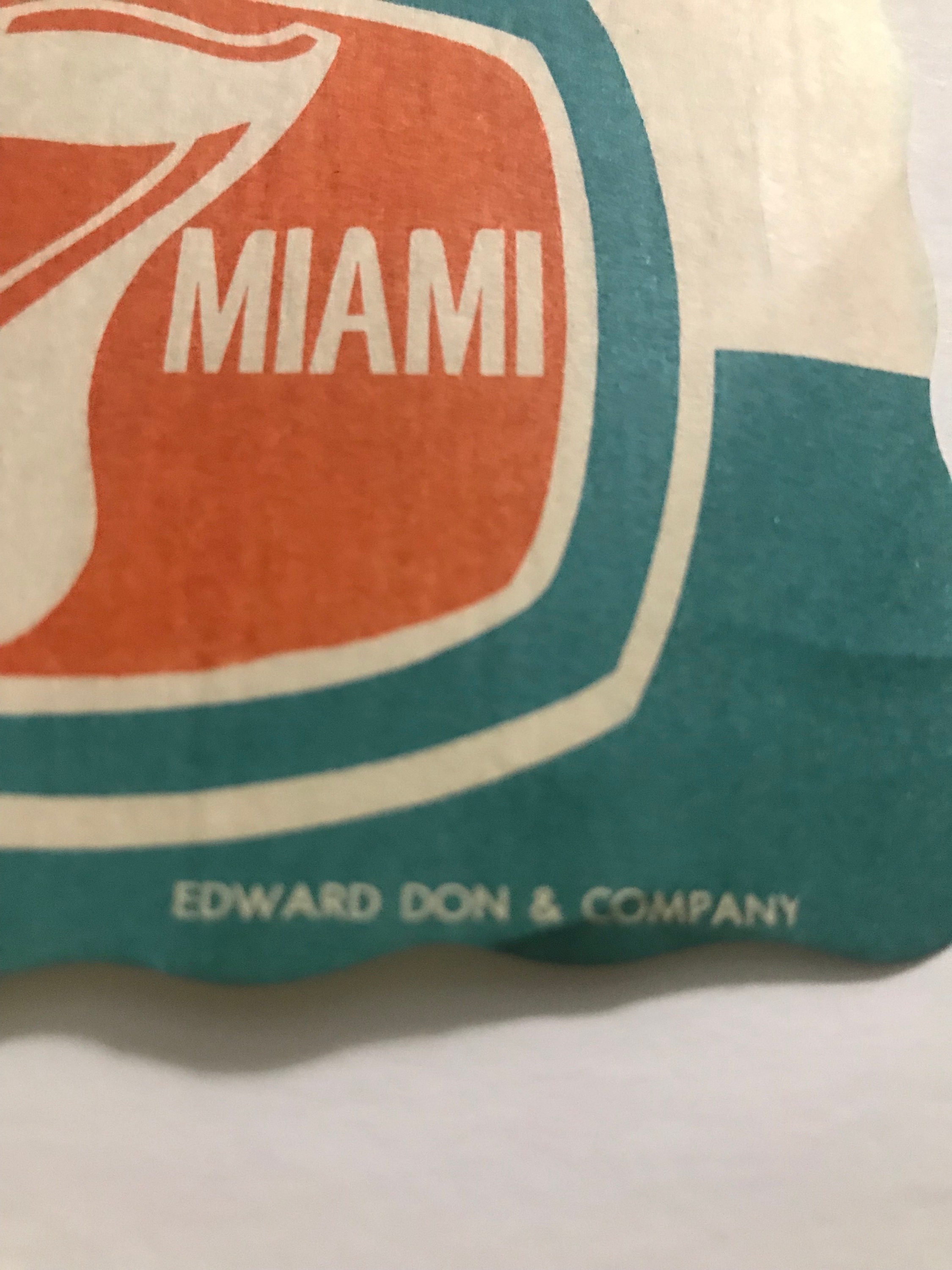 Vintage NFL 1968 Miami Dolphins Game Schedule WCKT 7 Miami Radio Paper ...