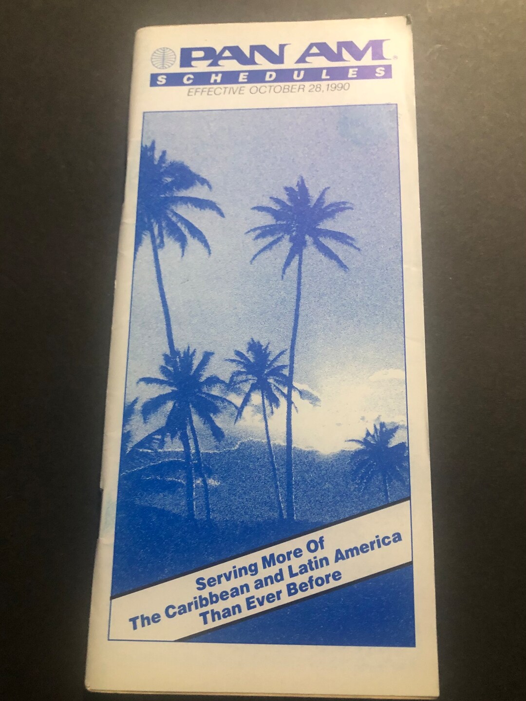 PAN AM Airlines Timetable 1990 Caribbean and Latin America Schedule ...