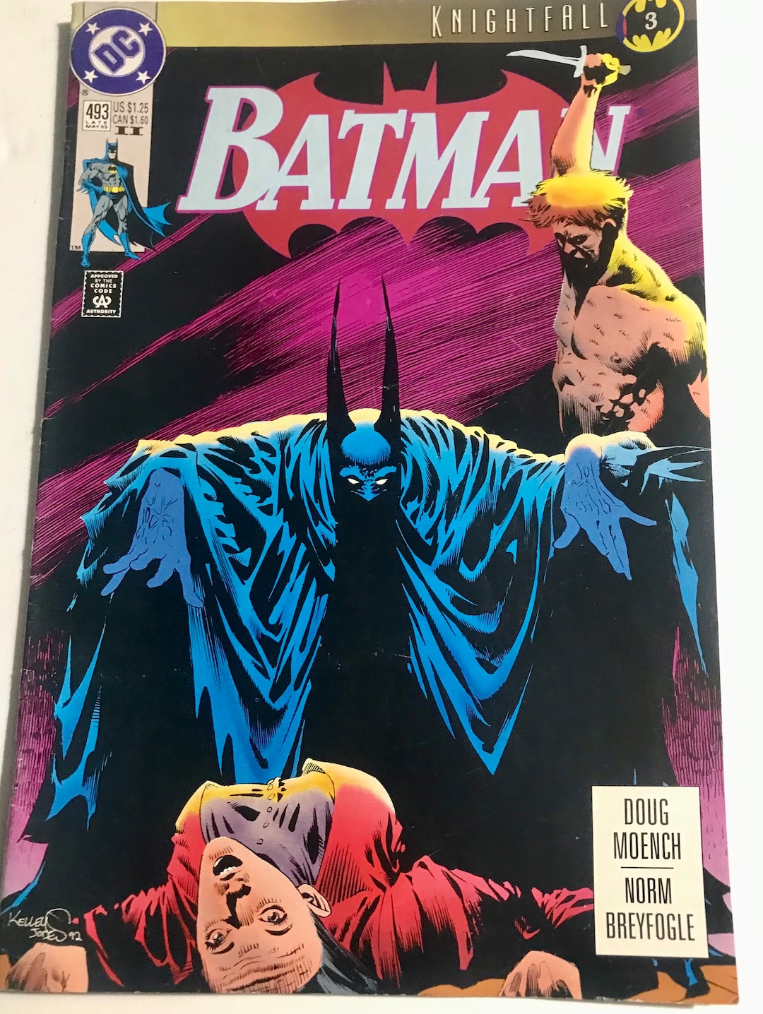 BATMAN #493 DC Comics Knightfall Part 3 Graphic Novel - Etsy