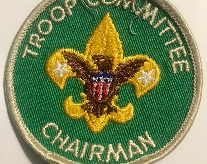 Troop Committee Chairman 1973-1989 Position Patch Boy Scout of America ...